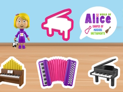 World of Alice Shapes of Musical Instruments 🕹️ Play online on Sgames