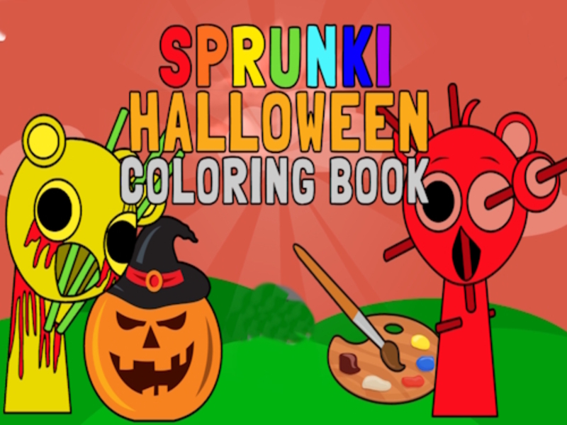 Sprunki Halloween Coloring Book 🕹️ Play online on Sgames